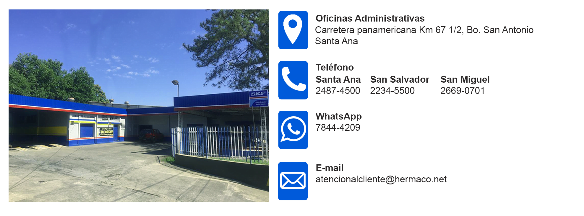 CONTÁCTANOS - Centro Industrial Hermaco